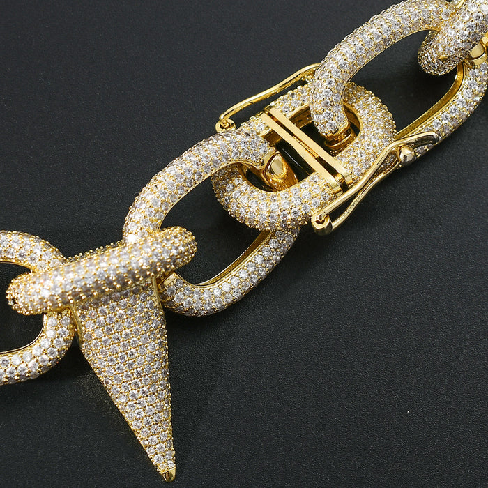 Spiked Cuban Chain Link with 37mm Spike or 35mm Bones
