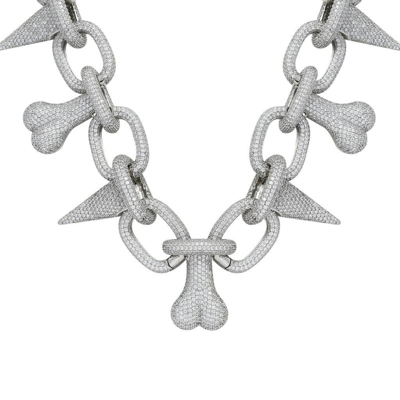 Spiked Cuban Chain Link with 37mm Spike or 35mm Bones