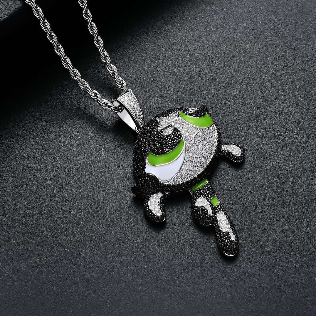 Powerpuff Girls Diamond Necklace | Buttercup Pendant