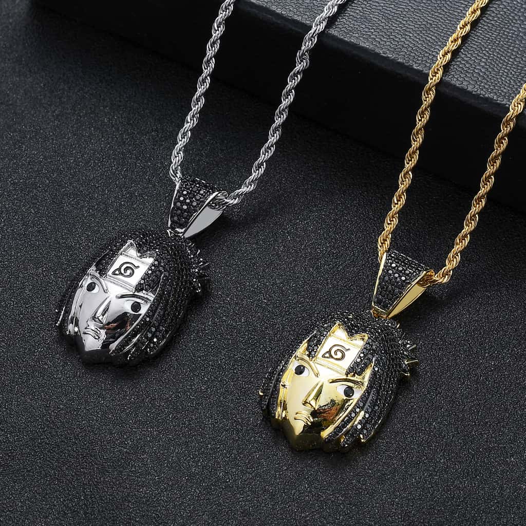 Diamond Sasuke Uchiha gold pendant jewelry